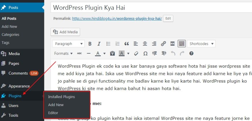 WordPress Plugin Kya Hai - HindiBlog4U